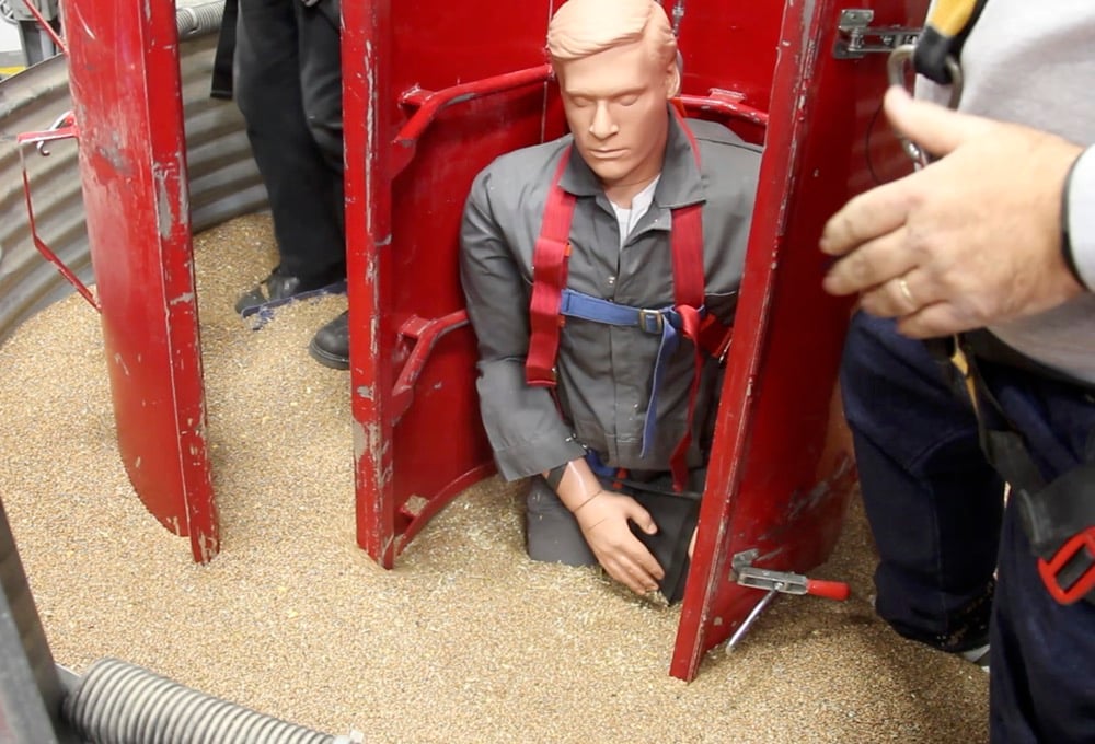 Grain entrapment unit demonstrated at Ag Days - Manitoba Co-operator