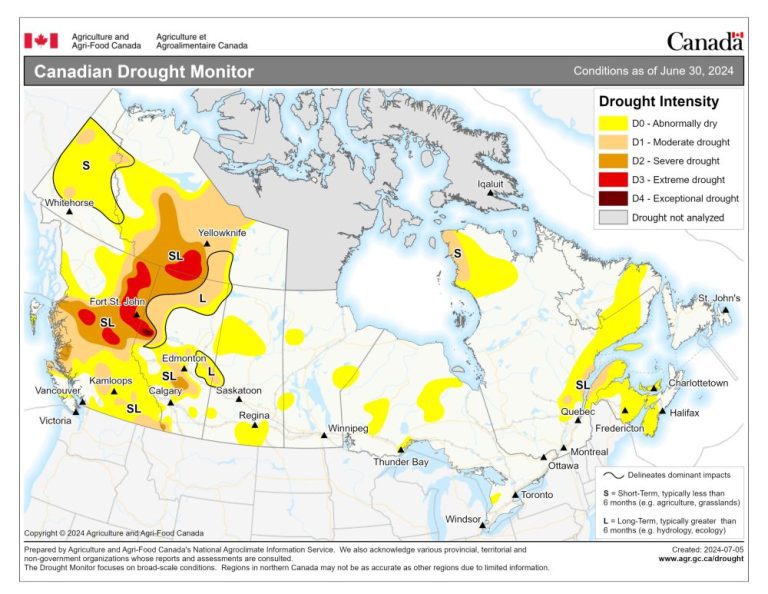 Prairie drought conditions improve in June: AAFC - Manitoba Co-operator